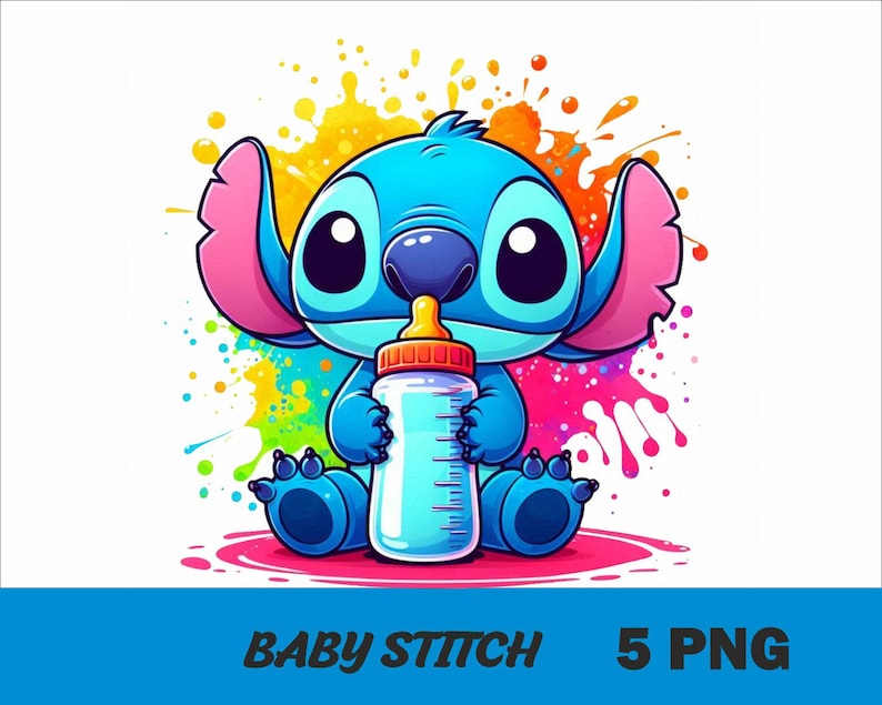 5 PNG Baby Stitch Png Stitch Splash and Watercolor Png Stitch ...
