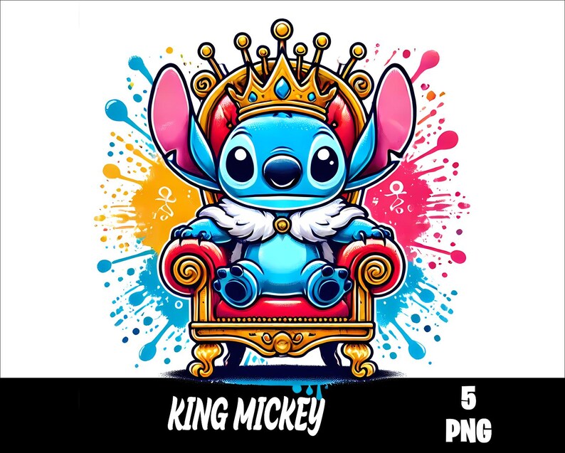 5 PNG King Stitch Png Stitch Splash y Acuarela Png Stitch Archivo PNG ...