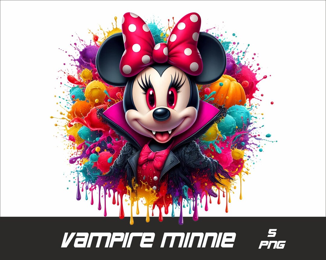 5 PNG Vampire Minnie Png Mouse Splash and Watercolor Png Minnie ...