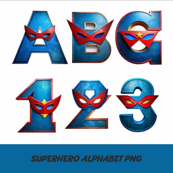 Superhero Letters - Etsy