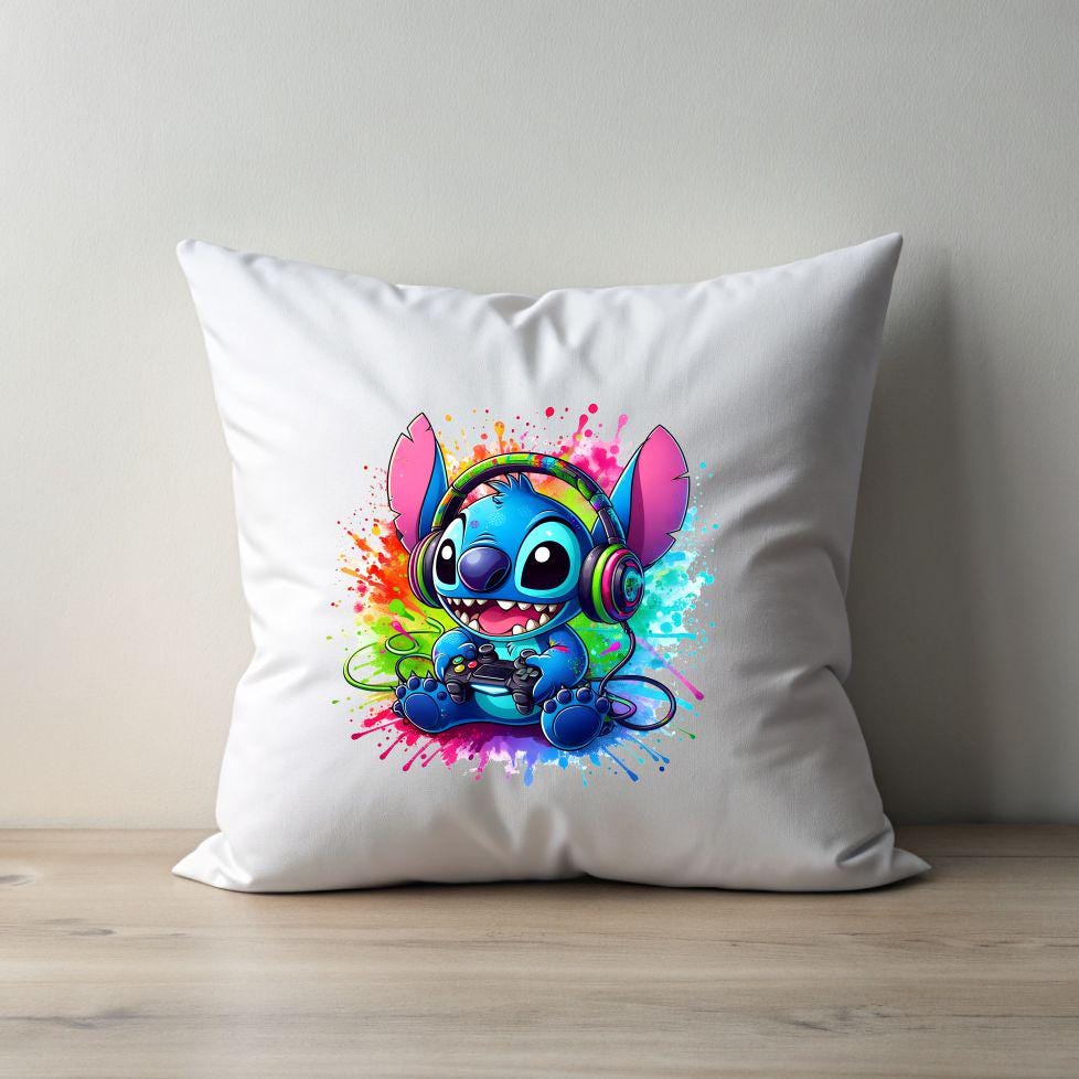 5 PNG Gamer Stitch Png Stitch Splash and Watercolor Png Gamer Stitch ...