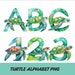 Turtle Alphabet Png Font Baby Turtle Letters Png Caretta Turtle Font ...