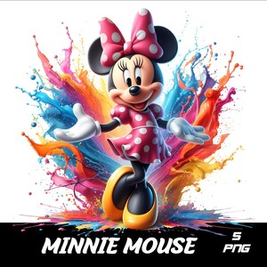 5 PNG Minnie Png Mouse Splash and Watercolor Png Minnie Transparent PNG ...