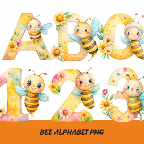 Honey Bee Alphabet - Etsy