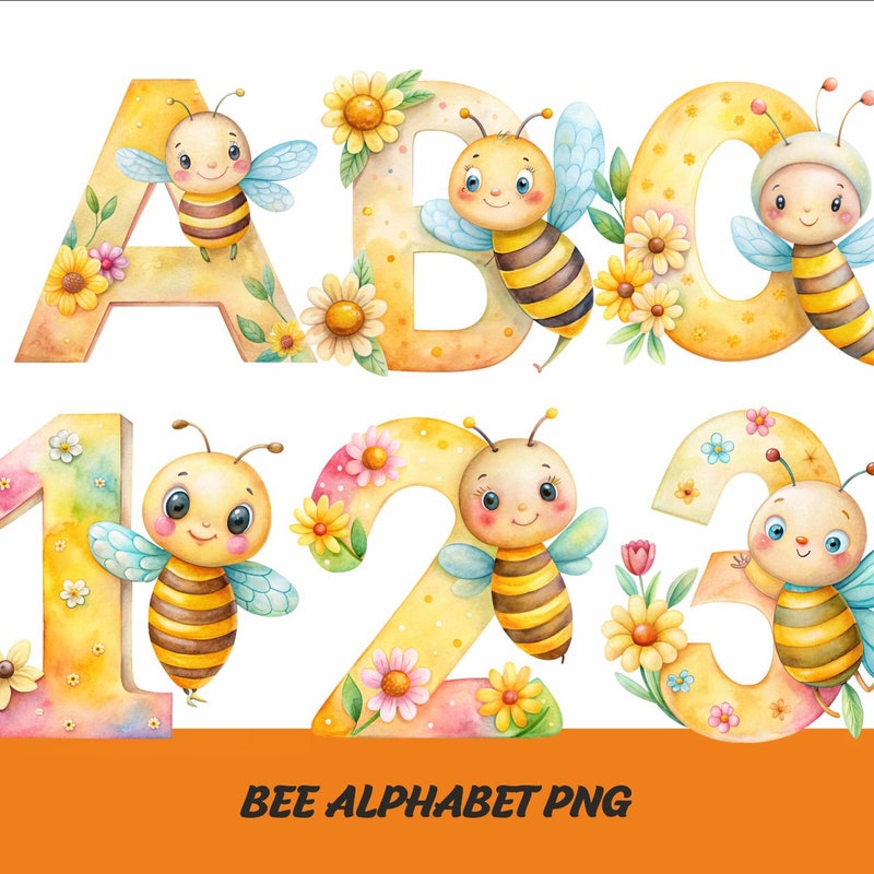 Honey Bee Alphabet - Etsy