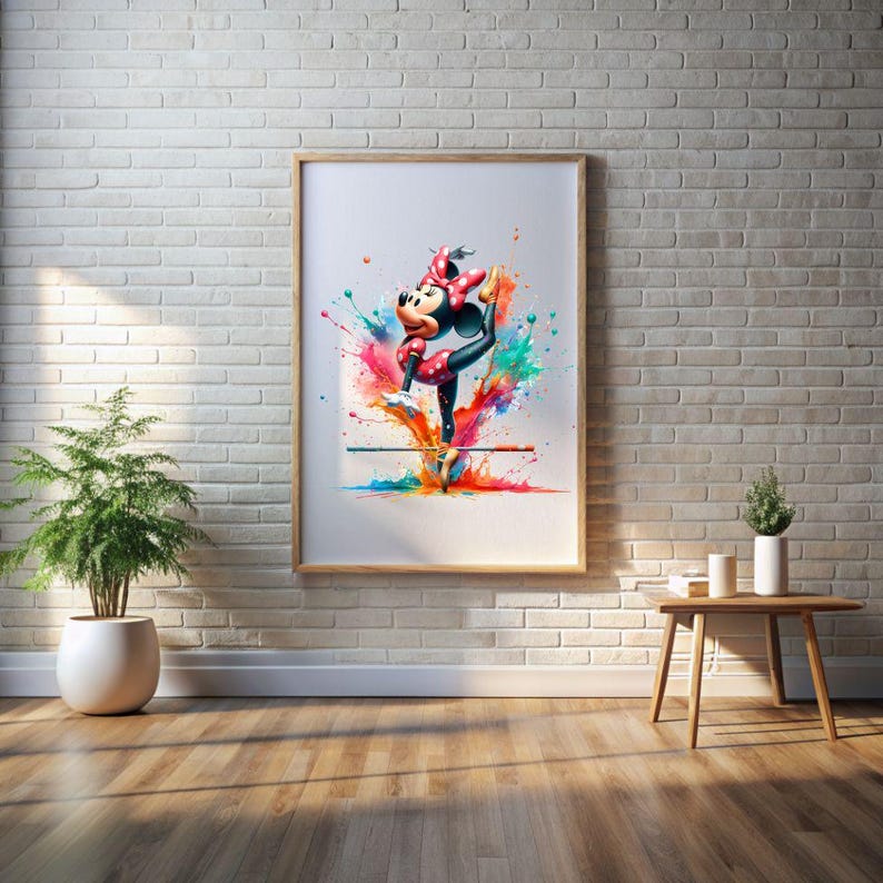 5 PNG Gymnastic Minnie Png Mouse Splash and Watercolor Png Minnie ...
