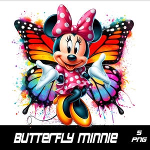 5 PNG Butterflt Minnie Png Mouse Splash and Watercolor Png Butterfly ...