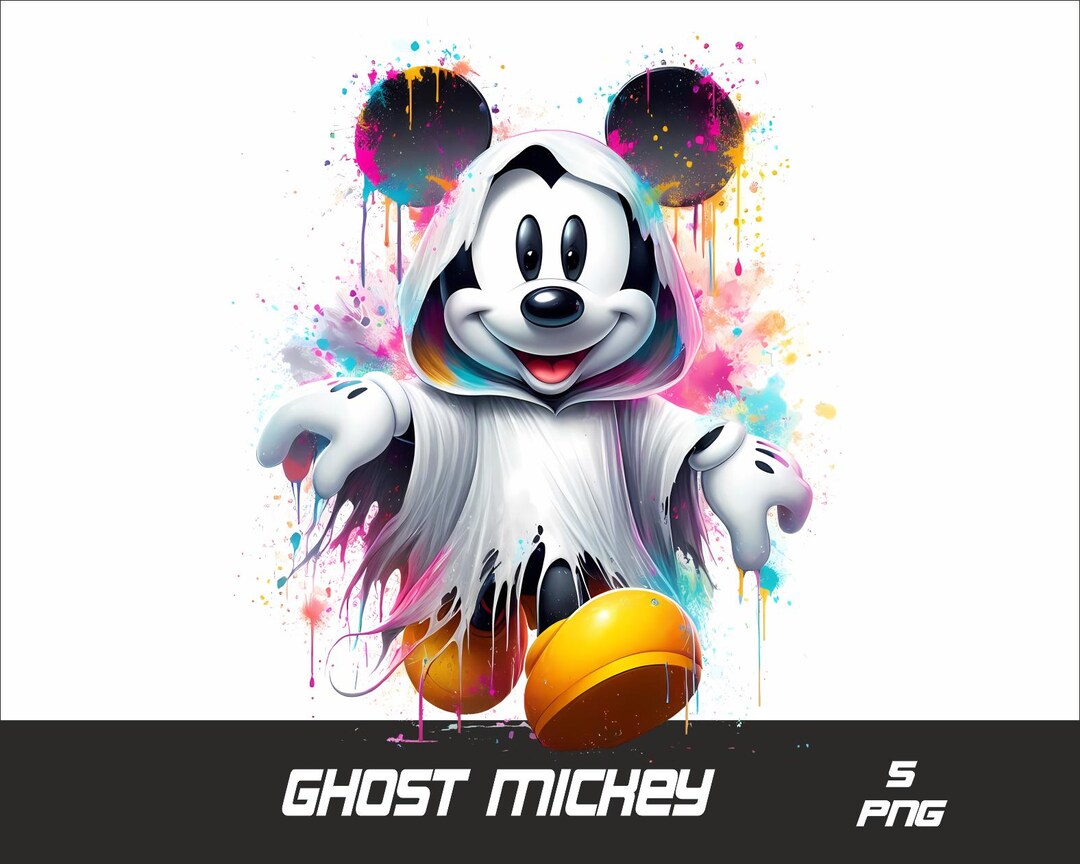 5 PNG Ghost Mickey Png Mouse Splash and Watercolor Png Mickey ...