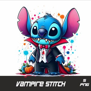 5 PNG Vampire Stitch Png Stitch Splash and Watercolor Png Halloween ...