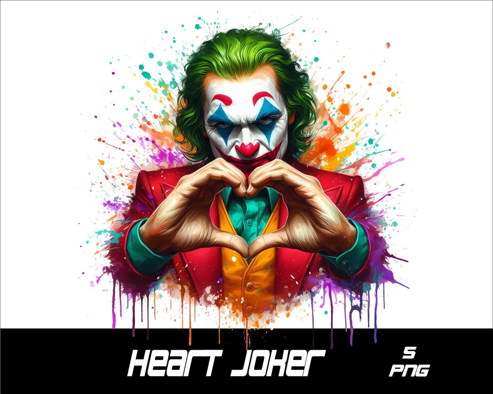 5 PNG Heart Joker Png Splash and Watercolor Png Joker Transparent PNG ...