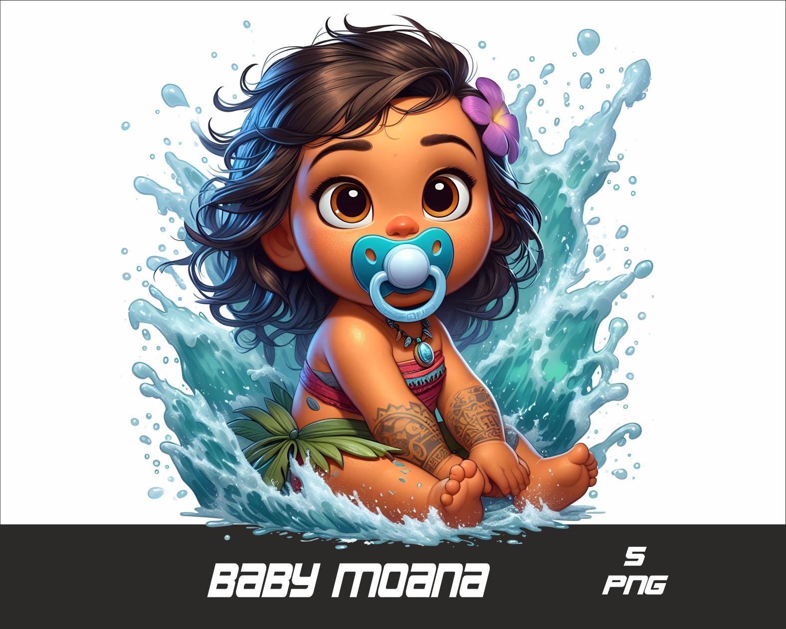 5 PNG Baby Princess Png Moana Splash and Watercolor Png Baby Moana ...