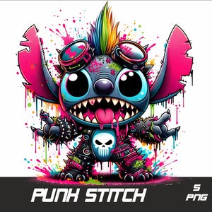 5 PNG Punk Stitch Png Stitch Splash and Watercolor Png Rocker Stitch ...