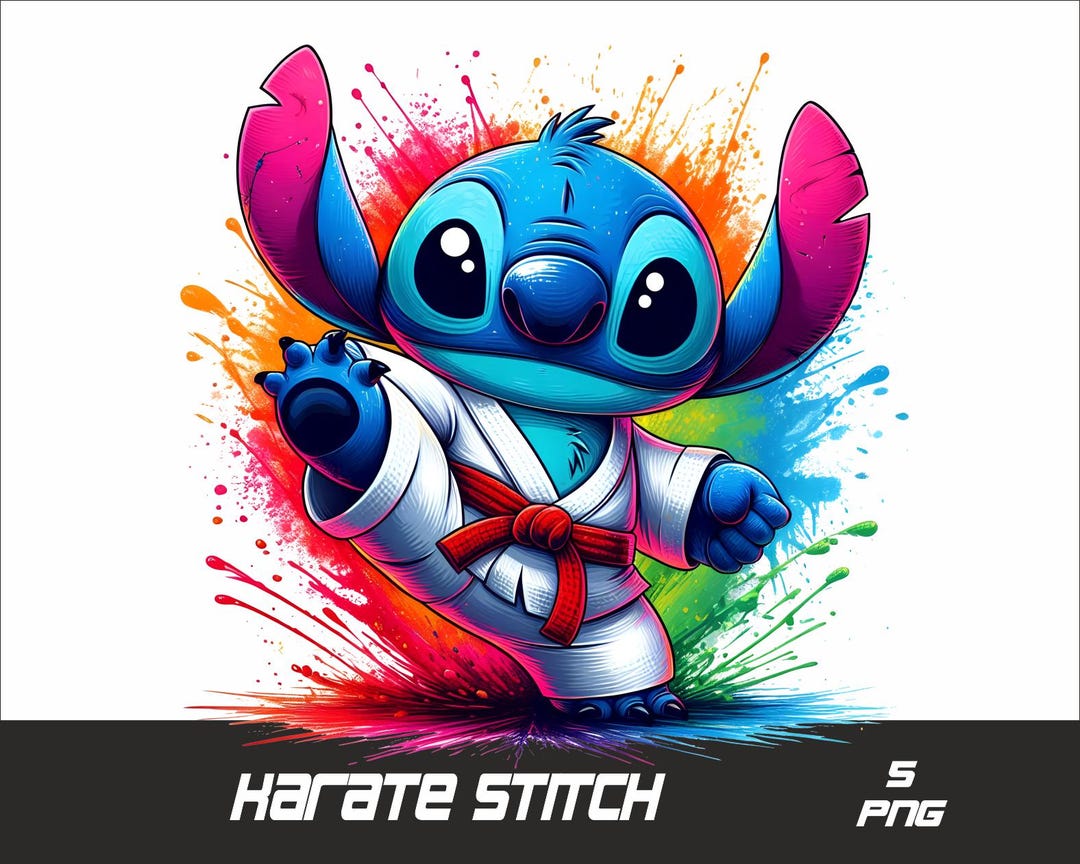 5 PNG Karate Stitch Png Stitch Splash and Watercolor Png Karate Stitch ...