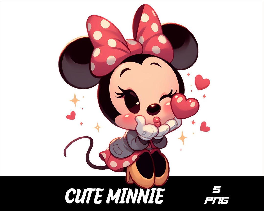5 PNG Cute Minnie Png Mouse Splash and Watercolor Png Minnie ...
