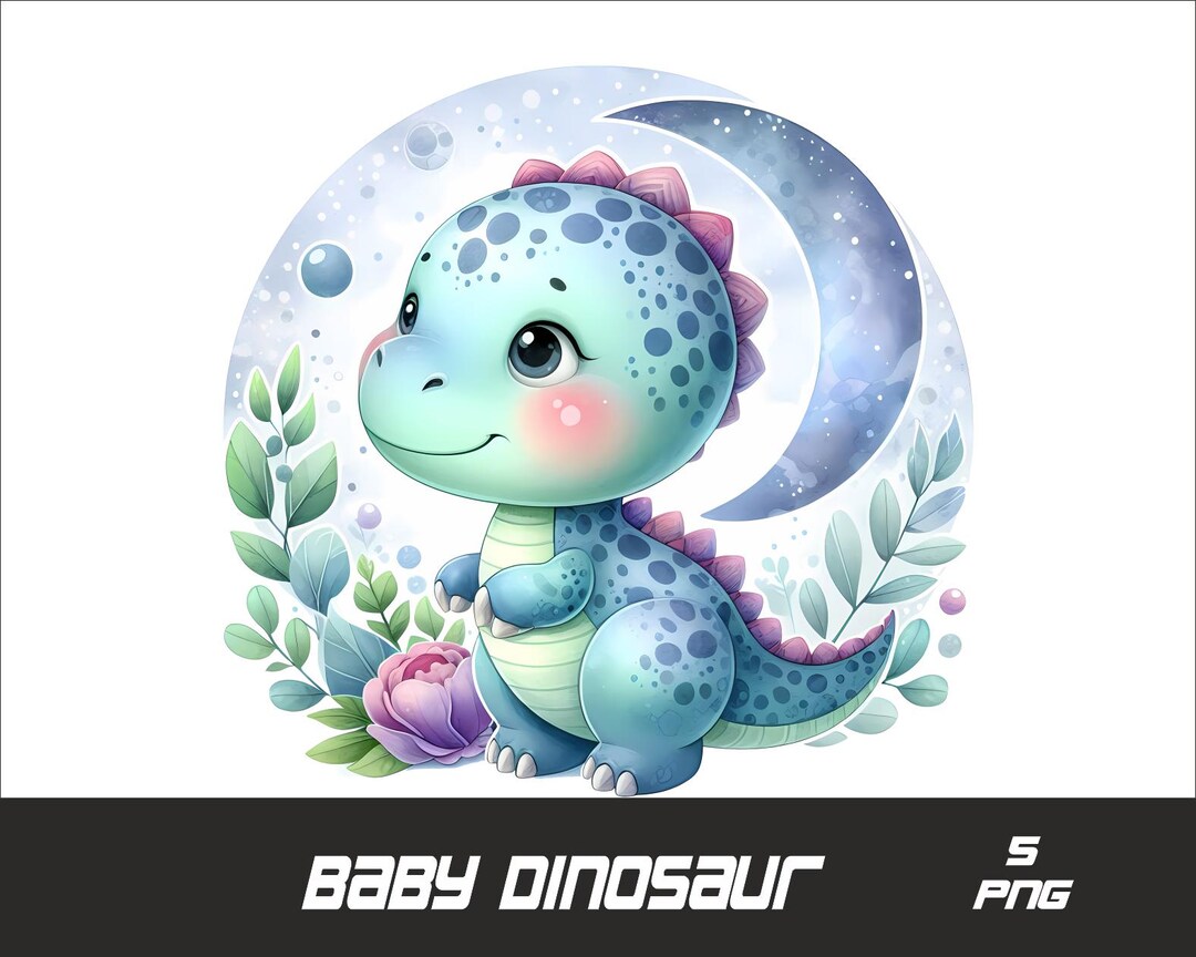 5 PNG Baby Dinosaur Png Splash and Watercolor Png Baby Animal ...