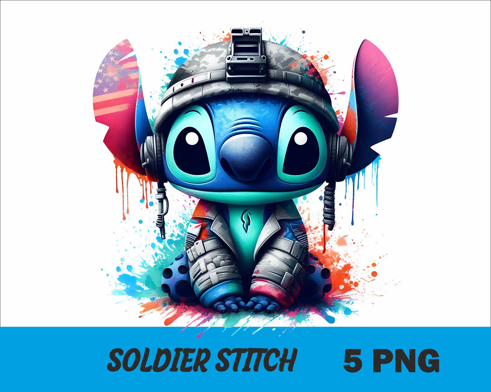5 PNG Soldier Stitch Png Stitch Splash and Watercolor Png Soldier ...