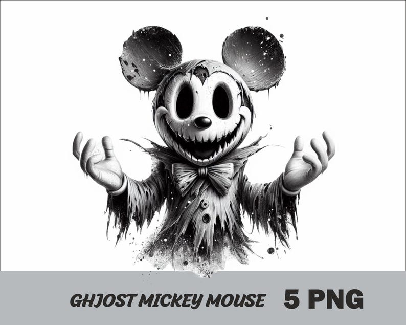 5 PNG Halloween Ghost Mickey Png Mouse Splash and Watercolor Png Ghost ...