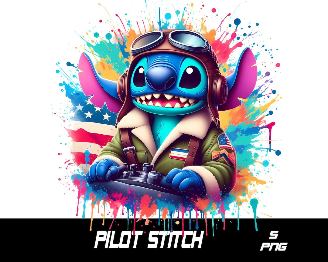 5 PNG Pilot Stitch Png Stitch Splash and Watercolor Png Stitch ...