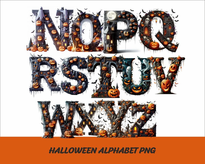 Halloween Ghost Alphabet Png Font Halloween Letters Png Ghost Font ...
