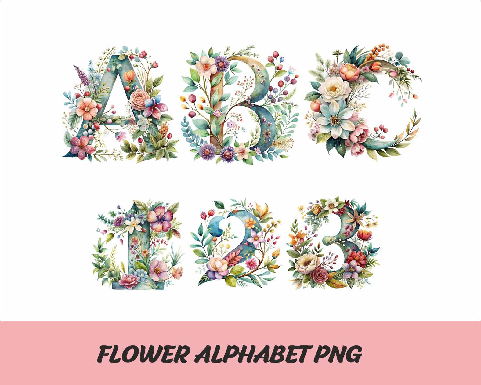 Flowers Alphabet Png Font Wedding Letters Flowers Font Wedding Flowers ...