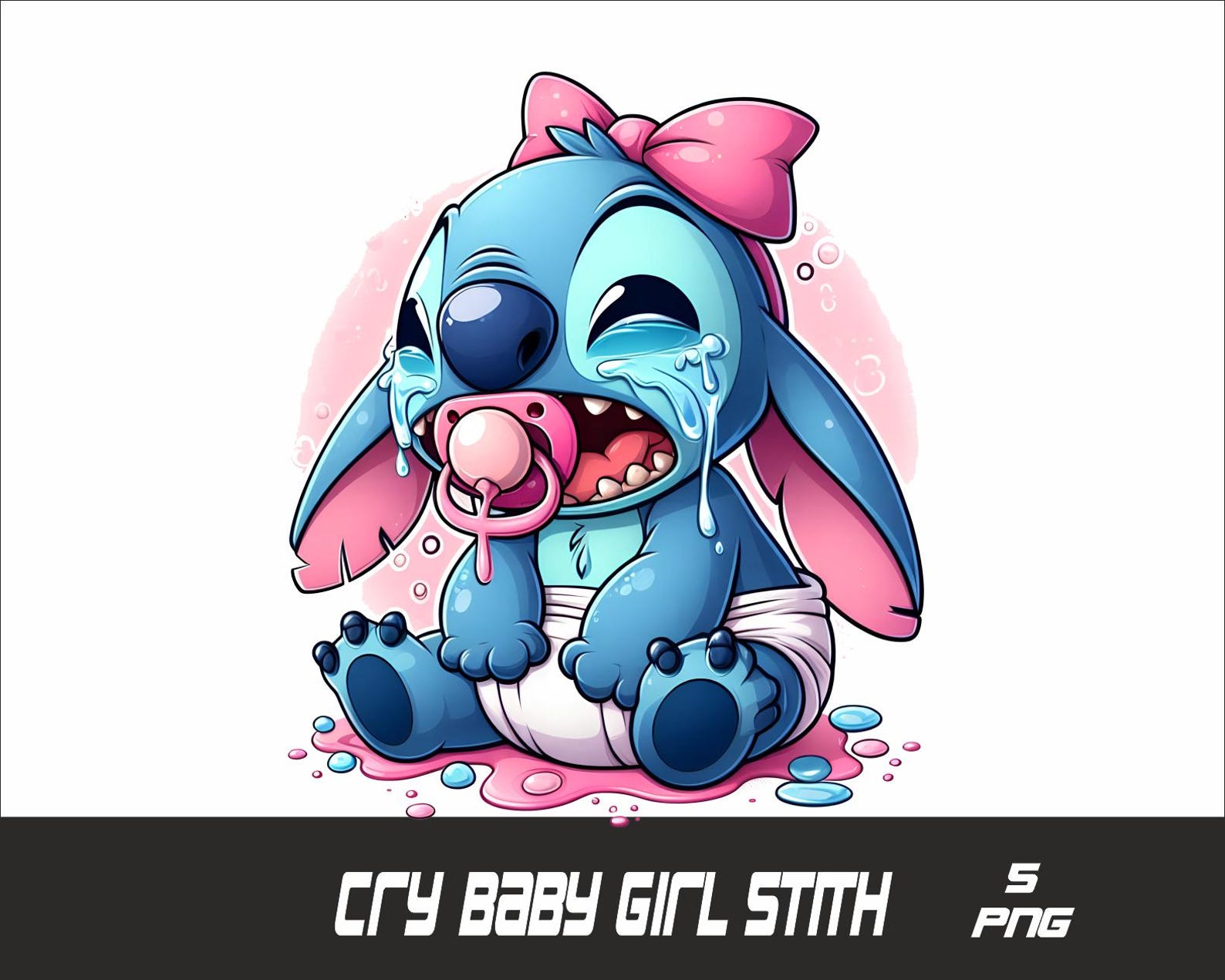 5 PNG Cry Baby Girl Stitch Png Girl Stitch Splash and Watercolor Png ...