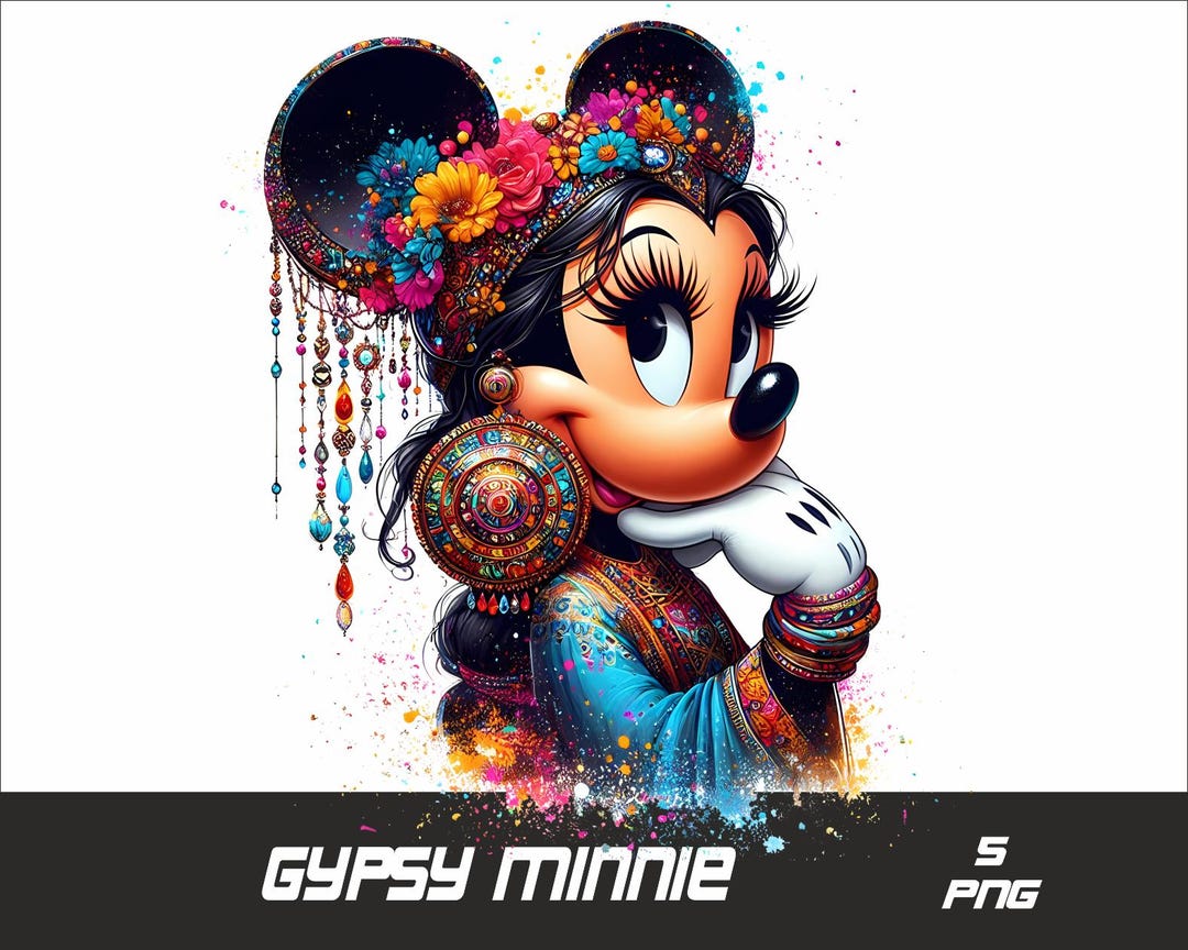 5 PNG Gypsy Minnie Png Mouse Splash and Watercolor Png Minnie ...
