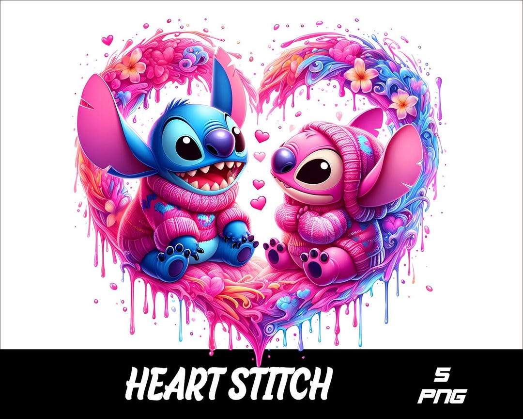 5 PNG Heart Pink Stitch and Stitch Png Stitch Splash and Watercolor Png ...