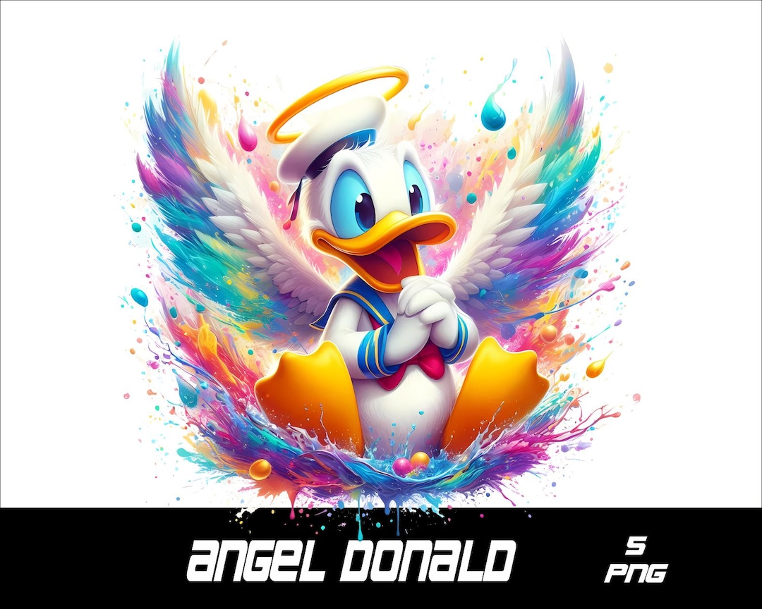 5 PNG Angel Donald Png Splash and Watercolor Png Duck Transparent PNG ...