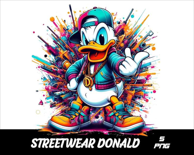 5 PNG Streetwear Donald Png Splash and Watercolor Png Streetwear Duck ...