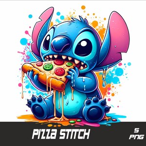 5 PNG Pizza Stitch Png Stitch Splash and Watercolor Png Stitch ...
