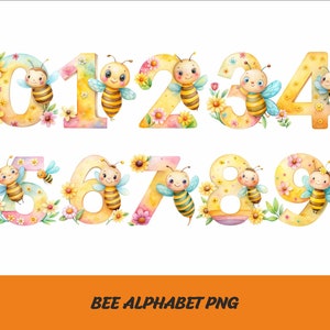 Bee Alphabet Png Font Baby Bee Letters Png Honey Bee Font Bee ...