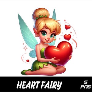 5 PNG Heart Fairy Tinker Png Cute Fairy Splash and Watercolor Png Love ...