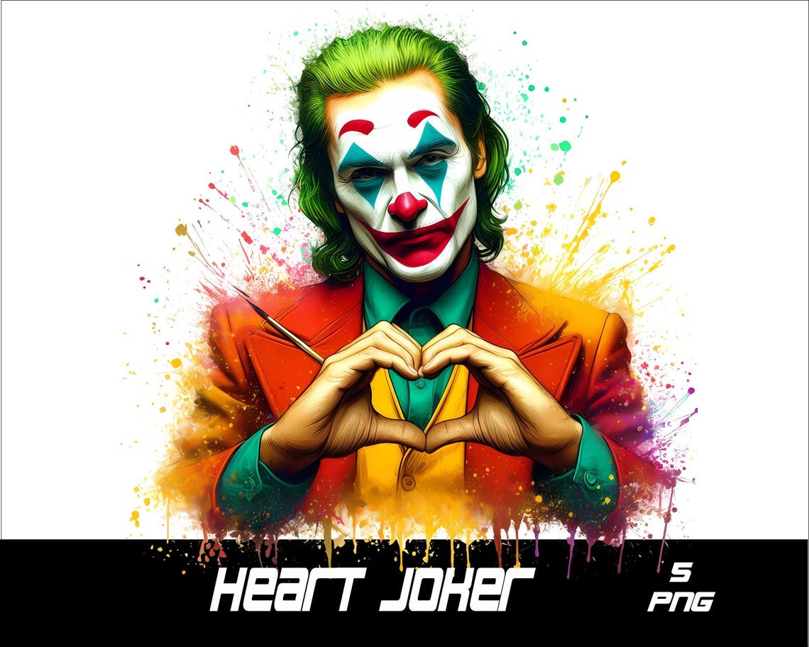 5 PNG Heart Joker Png Splash and Watercolor Png Joker Transparent PNG ...