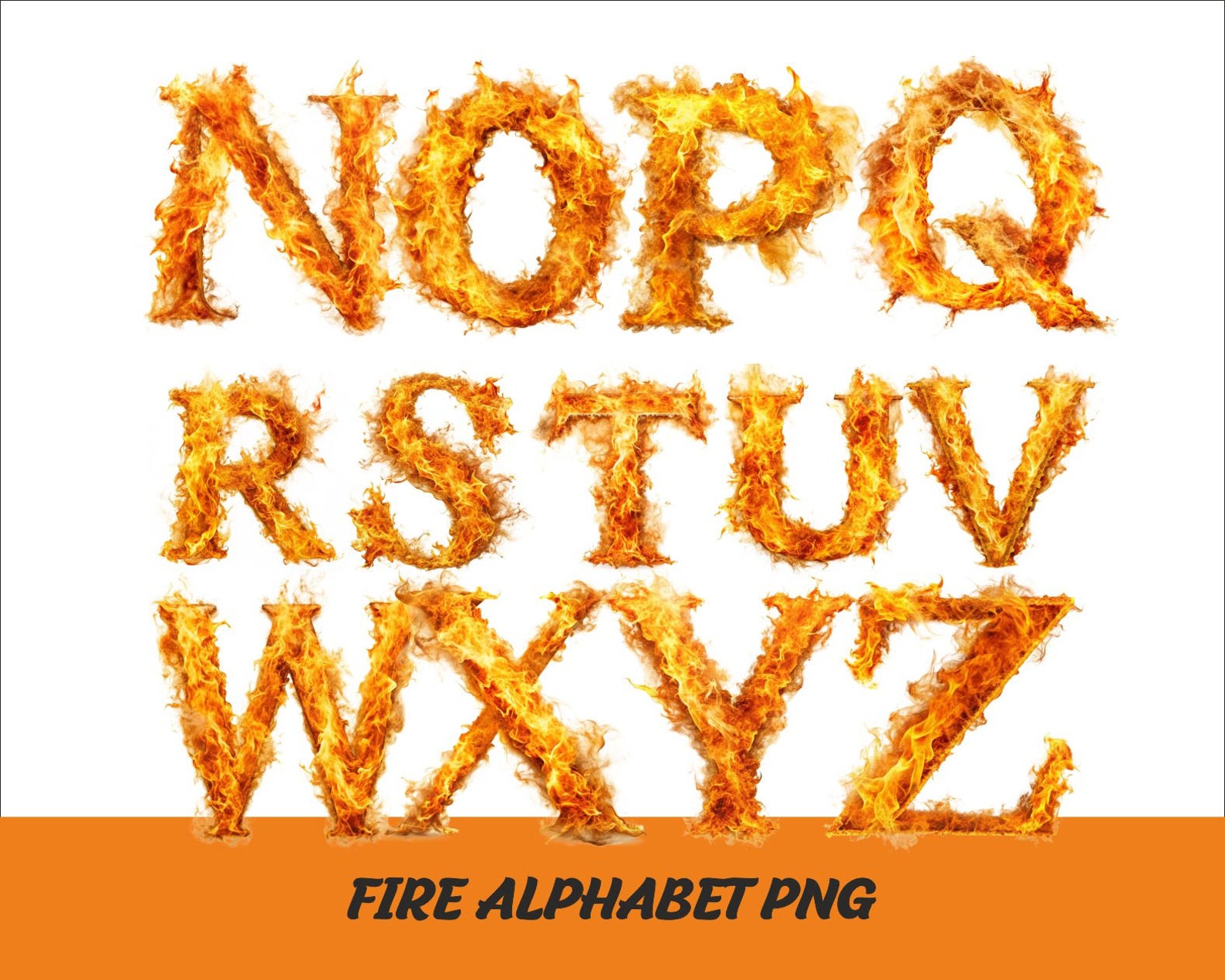 Fire Alphabet Png Font Flameletters Png Fire Font Flame Alphabet Png - Etsy