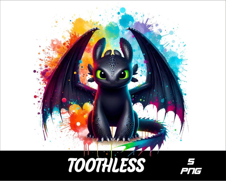 5 PNG Night Fury Png Splash and Watercolor Png Toothless Transparent ...