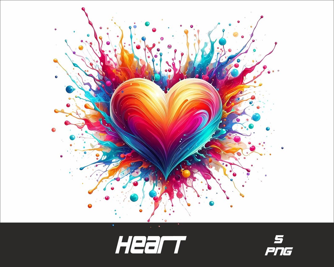 5 PNG Heart Png Splash and Watercolor Png Loves Heart Transparent PNG ...