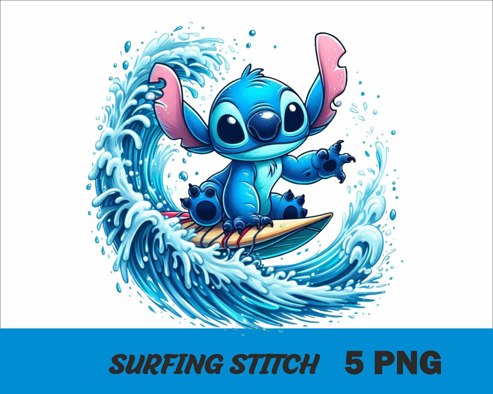 5 PNG Surfing Stitch Png Stitch Splash and Watercolor Png Stitch ...