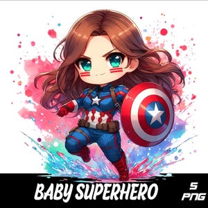 5 PNG Baby Superhero Png Captain Superhero Splash and Watercolor Png ...