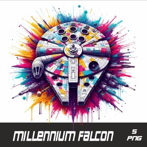 5 PNG Starwars Millennium Falcon Png Splash and Watercolor Png Starwars ...
