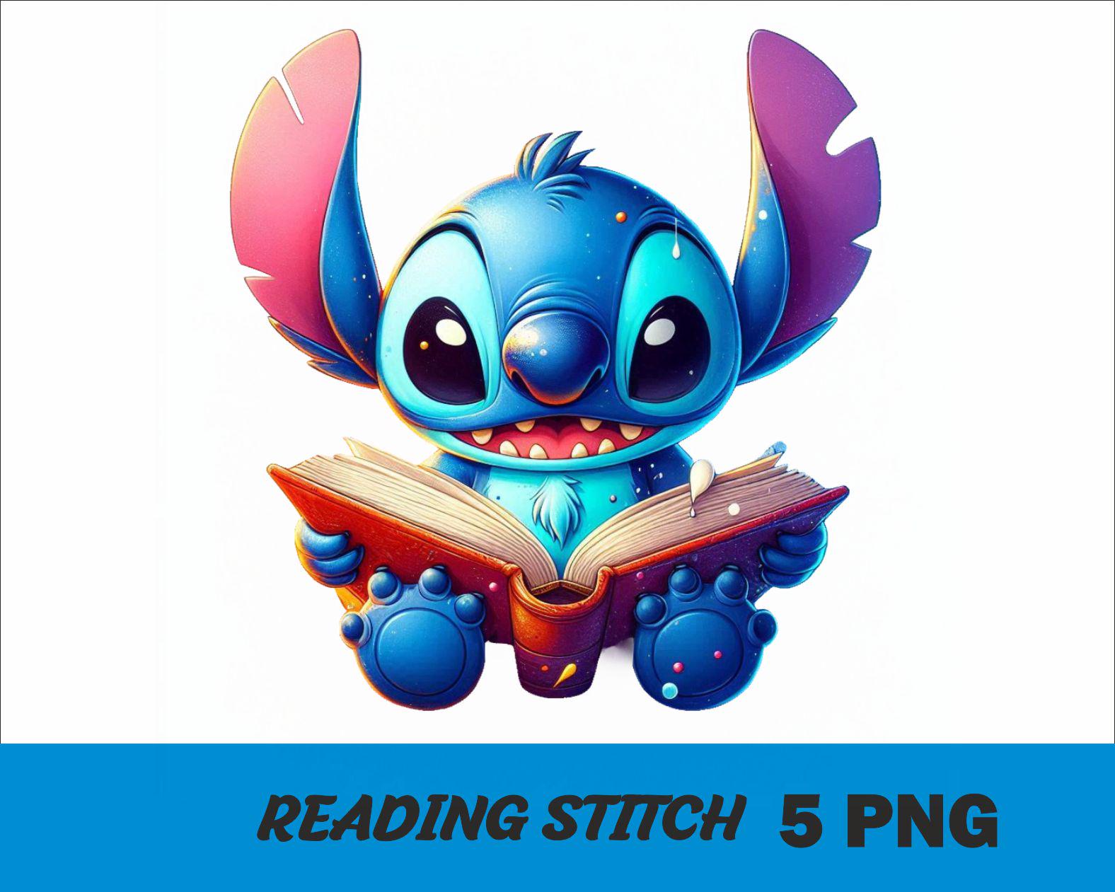 5 PNG Stitch Reading Png Stitch Splash and Watercolor Png Stitch ...
