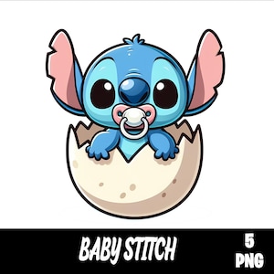 5 PNG Baby Stitch Png Stitch Splash and Watercolor Png Baby Stitch ...
