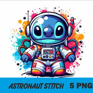 5 PNG Astronaut Stitch Png Stitch Splash and Watercolor Png Astronaut ...