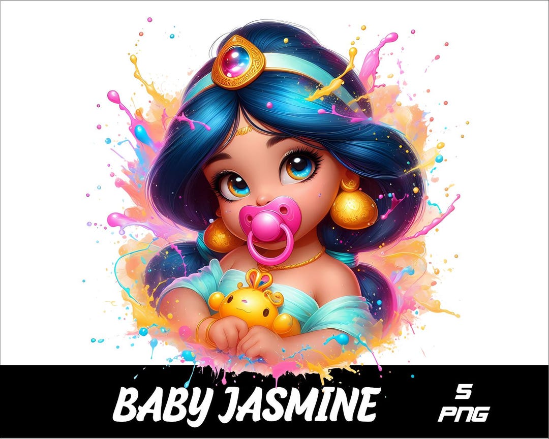 5 PNG Baby Princess Png Jasmine Splash and Watercolor Png Baby Jasmine ...