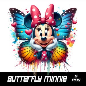 5 PNG Butterflt Minnie Png Mouse Splash and Watercolor Png Butterfly ...