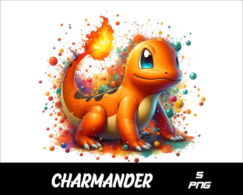 5 PNG Charmander Png Splash and Watercolor Png Charmander Transparent ...
