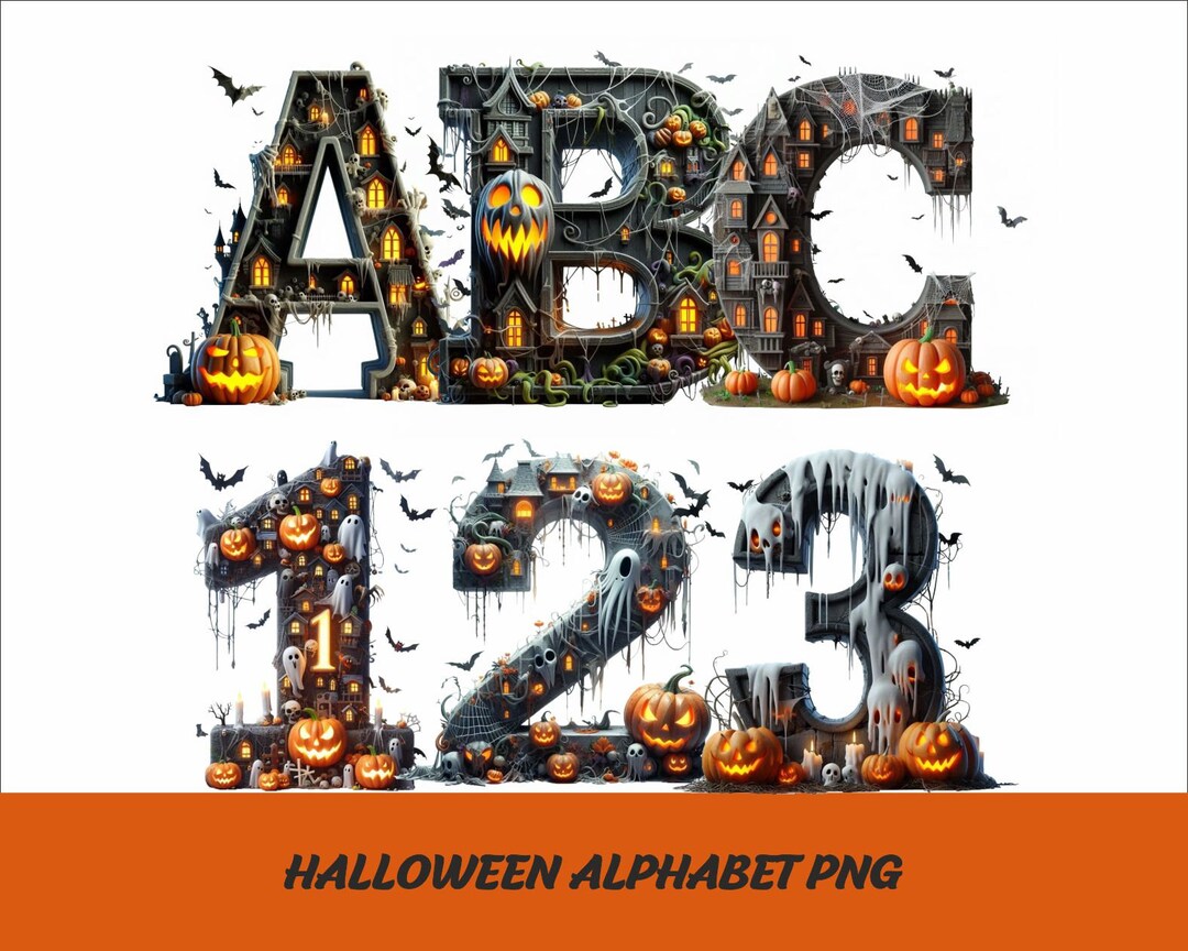 Halloween Ghost Alphabet Png Font Halloween Letters Png Ghost Font ...