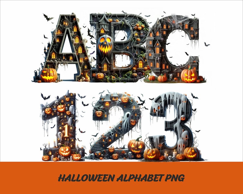 Halloween Ghost Alphabet Png Font Halloween Letters Png Ghost Font ...