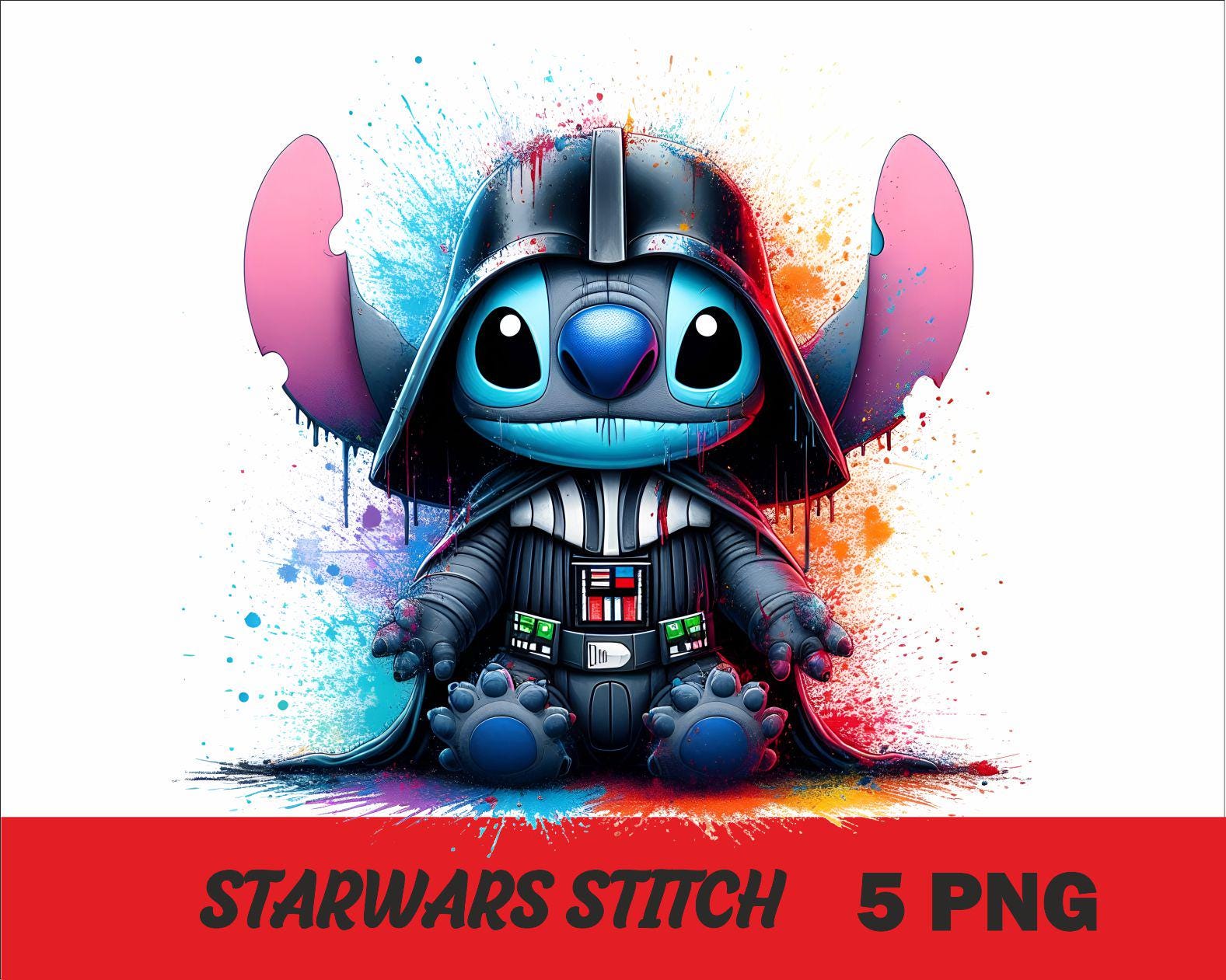 5 PNG Starwars Jedi Stitch Png Stitch Splash and Watercolor Png Stitch ...