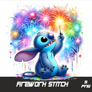 5 PNG Friwork Stitch Png Stitch Splash and Watercolor Png Firework ...