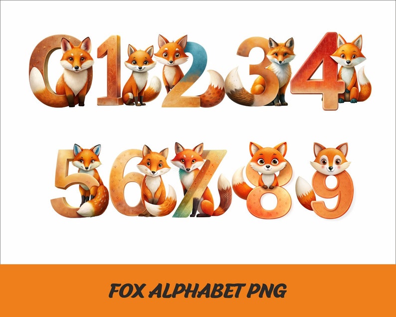 Fox Alphabet Png Font Party Letters Fox Font Baby Fox Party Alphabet ...
